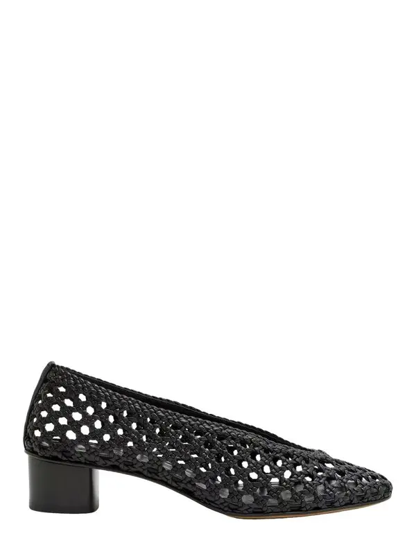 Le Monde Beryl 40mm Woven-leather Pumps - Black