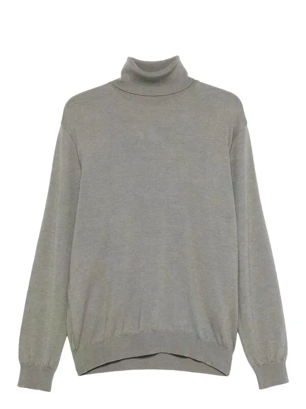 Paul & Shark Turtleneck Wool-silk Sweater - Grey