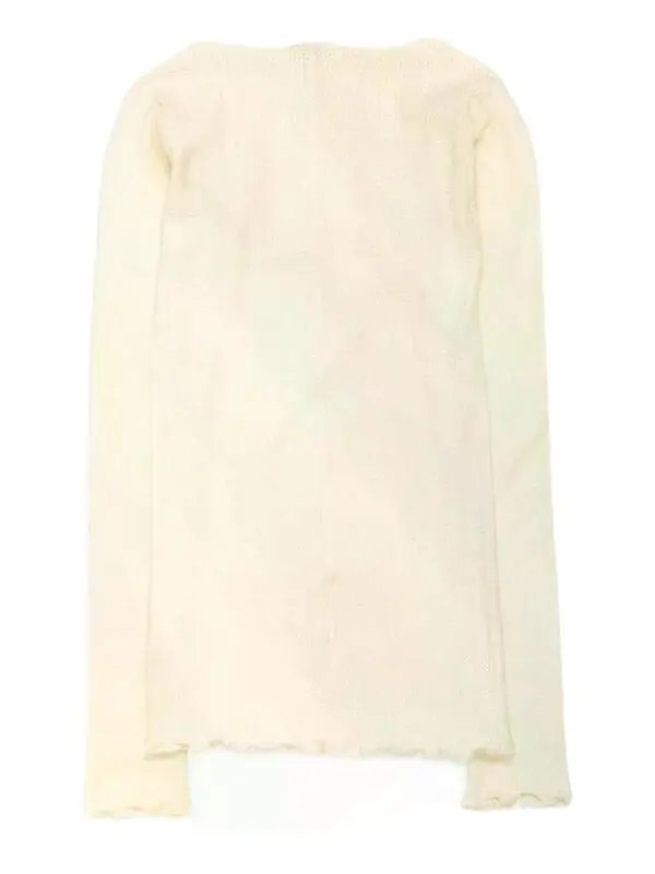 BASERANGE Waffle-knit Long-sleeve Sweater - Neutrals