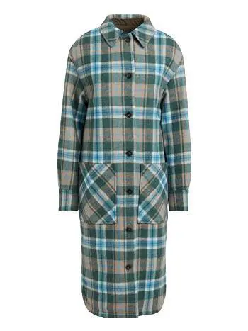 Woolrich Wool Blend Tartan Overcoat - Blue
