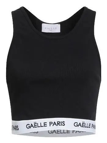 GAËLLE PARIS Cotton-elastane Sports Top - Black