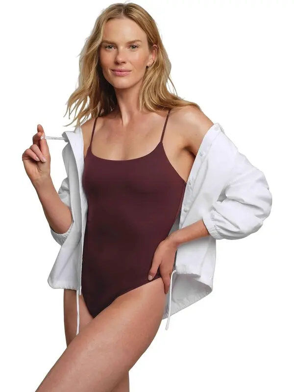 Athleta Bodymove Cami Bodysuit - Garnet