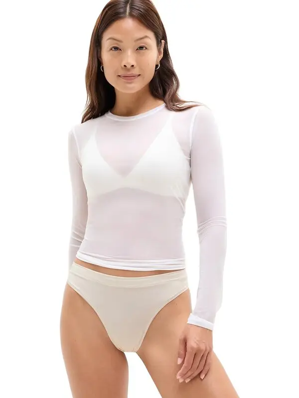 Athleta Bodymove Thong - Bone