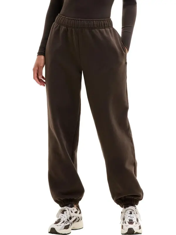 Athleta Forever Fleece High Rise Jogger - Truffle