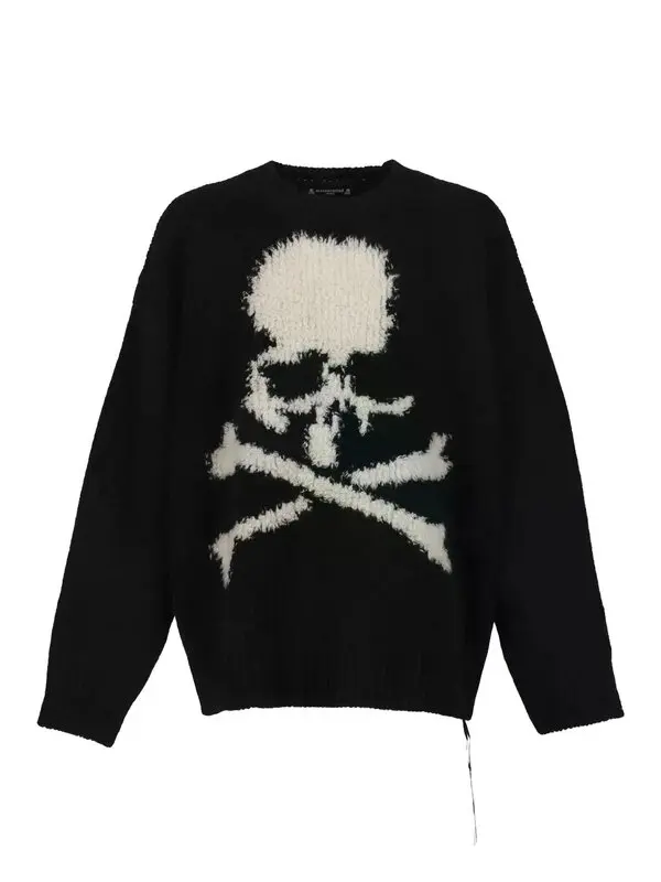 MASTERMIND WORLD Skull-crossbones Motif Sweater - Black