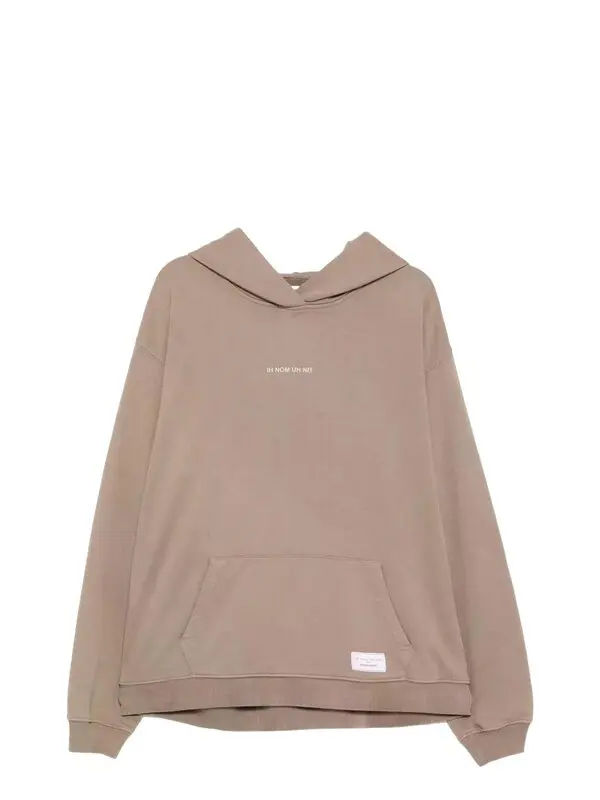 IH NOM UH NIT Logo Detailed Hoodie - Brown