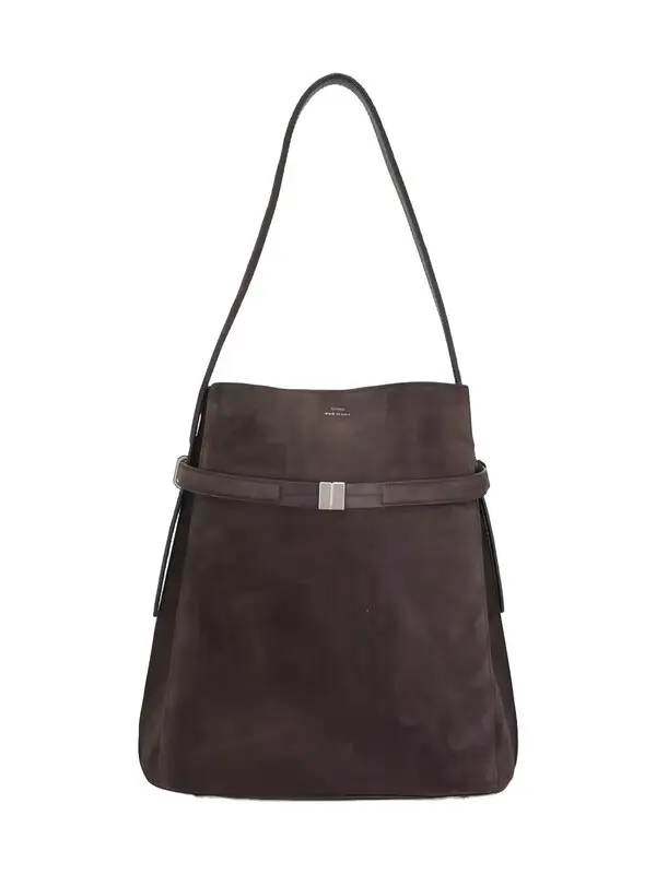 TOTEME Suede Leather Shoulder Bag - Brown