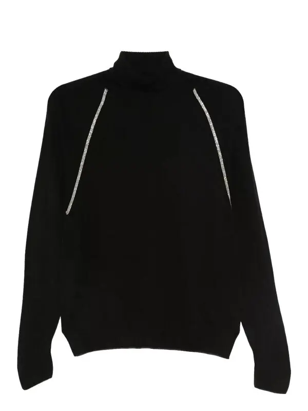 D.exterior Roll Neck Sweater - Black
