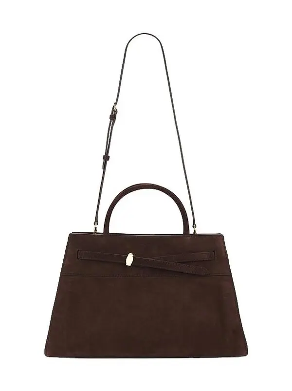 Veronica Beard Large Suede Dash Bag - Espresso