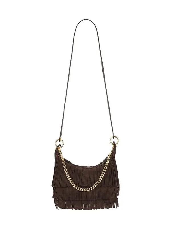 Veronica Beard Small Fringe Fortune Hobo Bag - Espresso