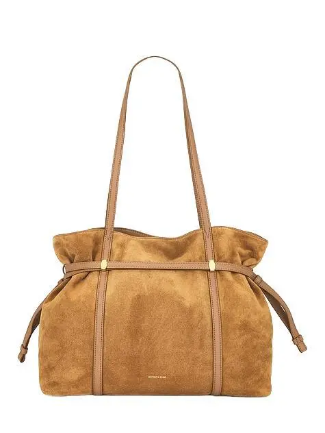 Veronica Beard Suede Lasso Bag - Acorn
