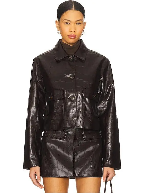Blanknyc Faux Leather Cropped Jacket - Inner Drive