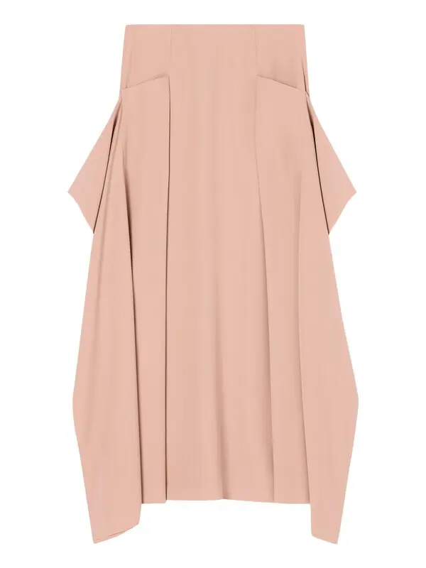 Giorgio Armani Long Technical Cady Skirt - Camel