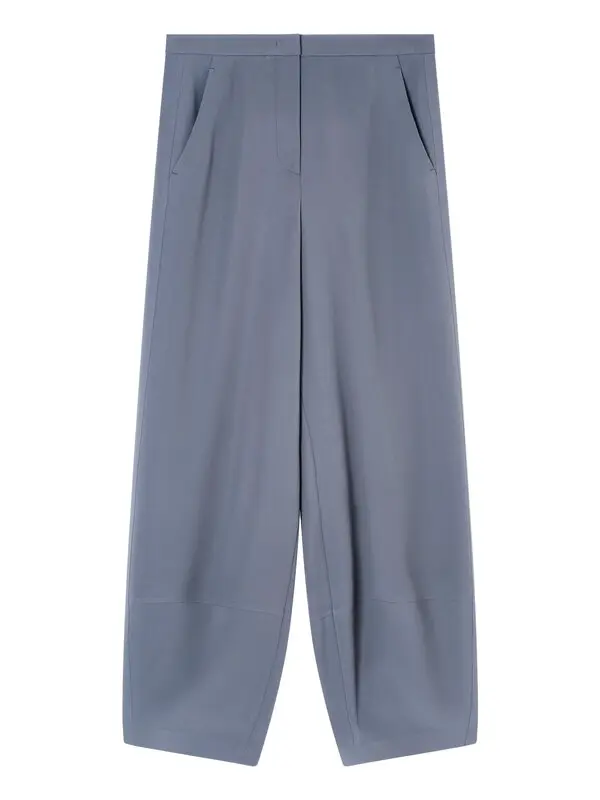 Giorgio Armani Wide-leg Technical-cady Trousers - Grey