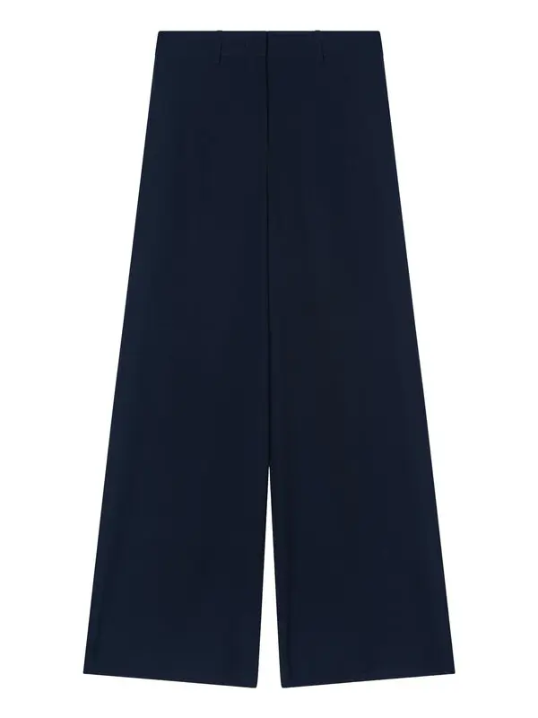 Giorgio Armani Wide-leg Technical-cady Trousers - Navy Blue