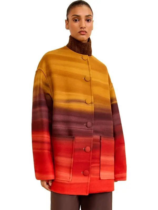 Ulla Johnson Ambrose Wool Melton Coat - Agate