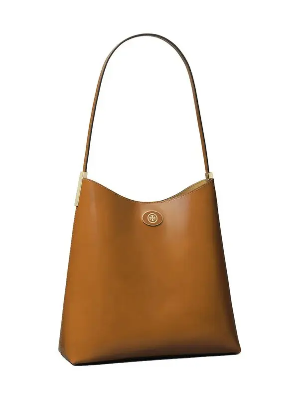 Tory Burch Robinson Spazzolato Hobo Bag - Dark Sienna