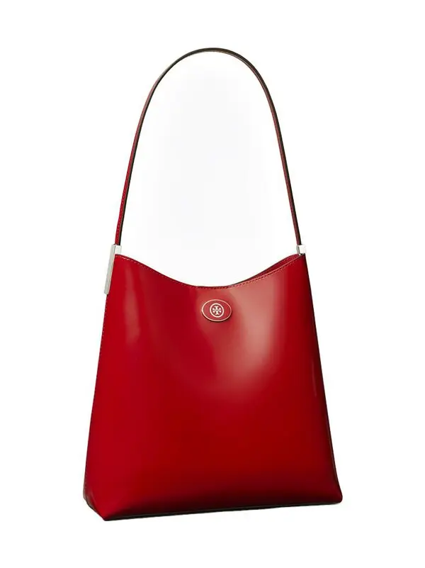 Tory Burch Robinson Spazzolato Hobo Bag - Red Sky
