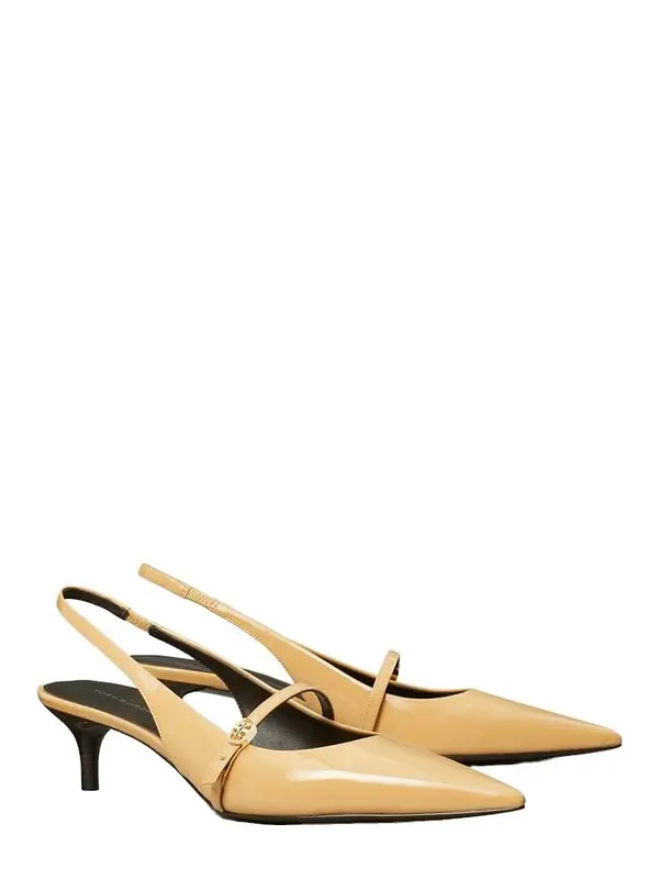 Tory Burch Double T Buckle Slingback Mary Jane - Biscotti/biscotti