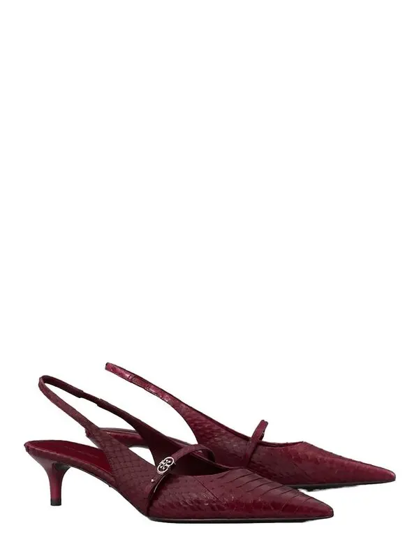 Tory Burch Double T Buckle Slingback Mary Jane - Dark Raspberry