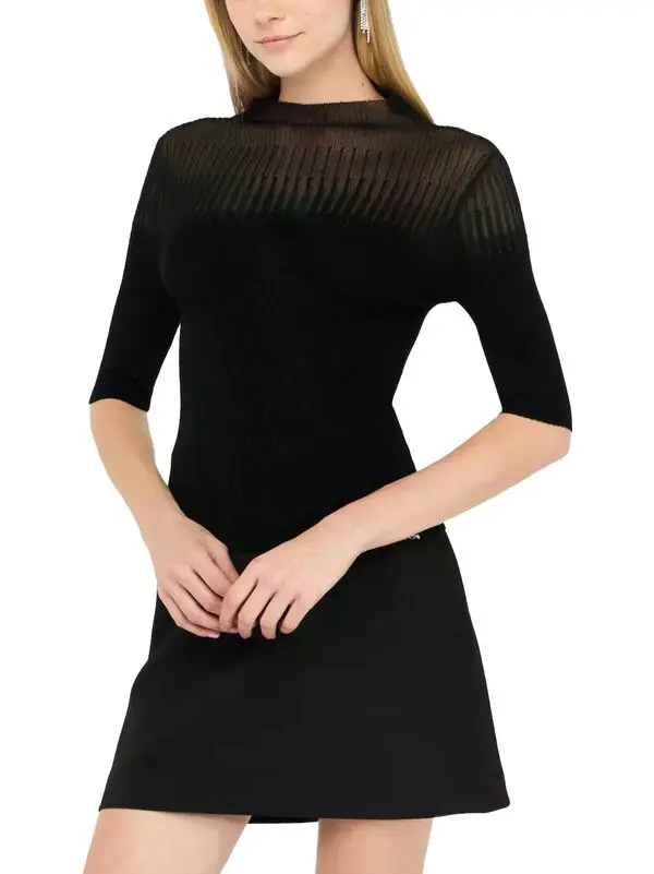 Liu Jo Ribbed High-neck Top - Black