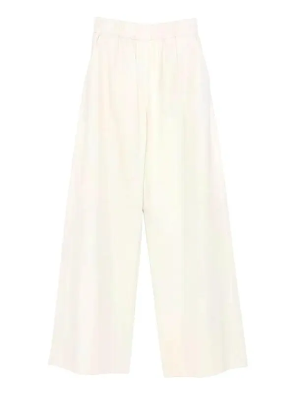 ARMA Elastic-waist Leather Trousers - Neutrals