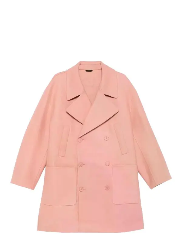 Fendi Double-breasted Patch-pocket Coat - Pink