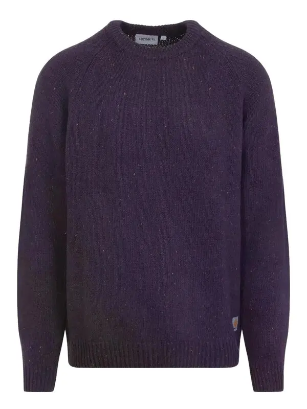 Carhartt Work In Progress Speckled Raglan Sweater - Purple
