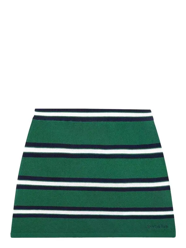 SPORTY & RICH Striped Mini Skirt - Green