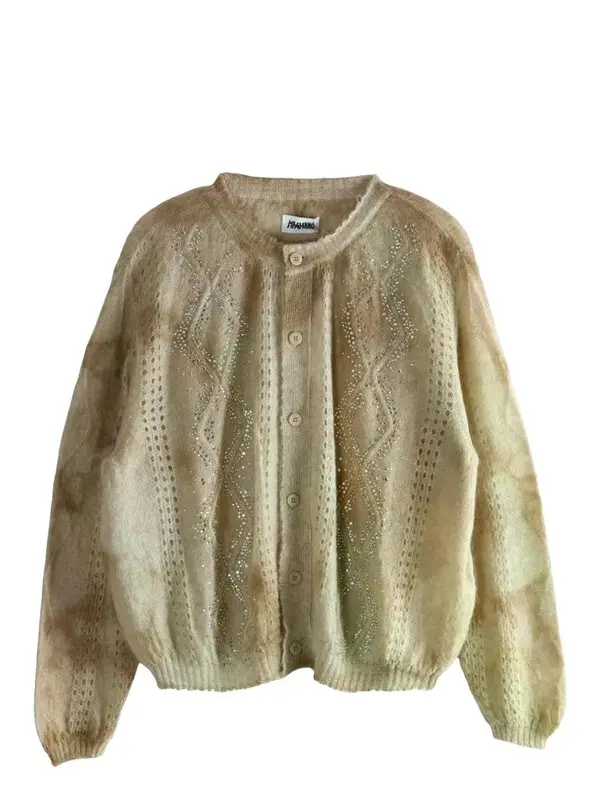 MAGLIANO Embellished Cable-knit Cardigan - Neutrals