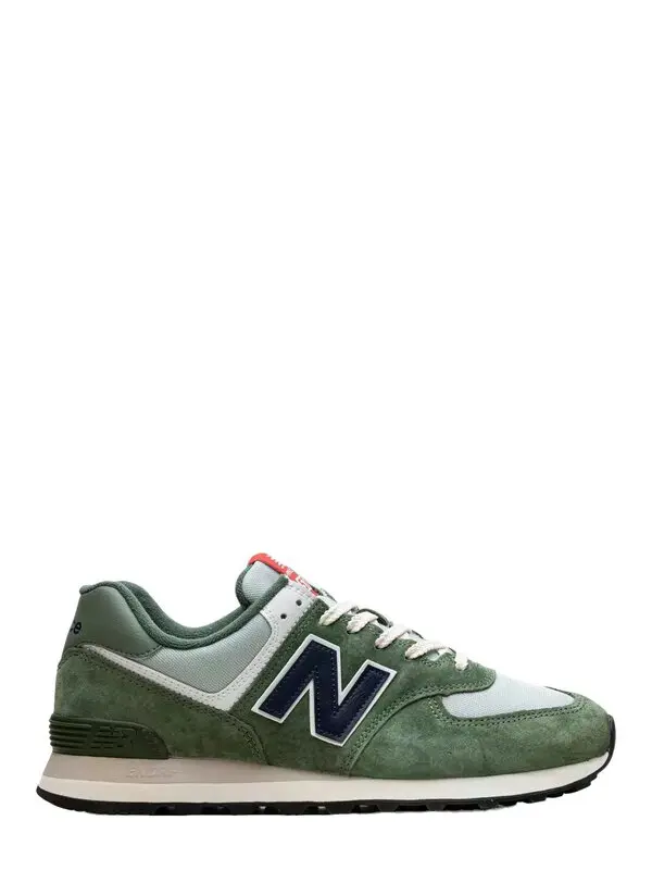 NEW BALANCE 574 Suede Sneakers - Green
