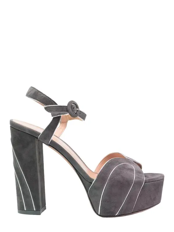 GIANVITO ROSSI Suede Sandals - Grey
