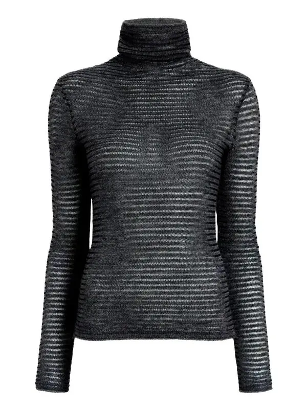 Proenza Schouler White Label Ribbed Turtleneck Sweater - Grey