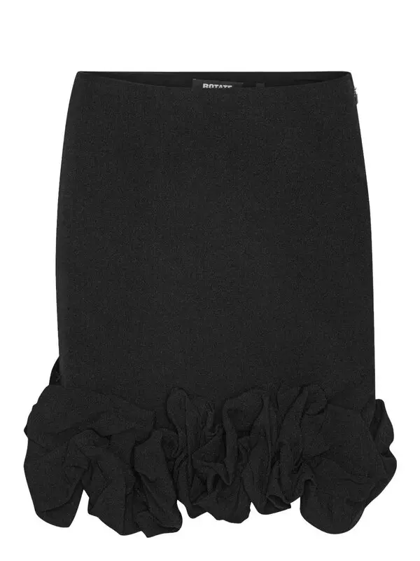 Remain Birger Christensen Mini Skirt With Ruffled Hem - Black
