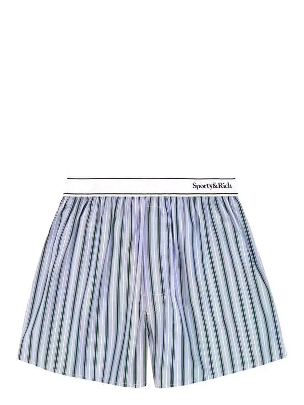 SPORTY & RICH Striped Boxer Shorts - Blue