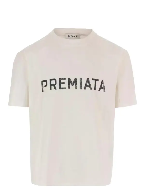 Premiata Logo-print Graphic-print T-shirt - Neutrals