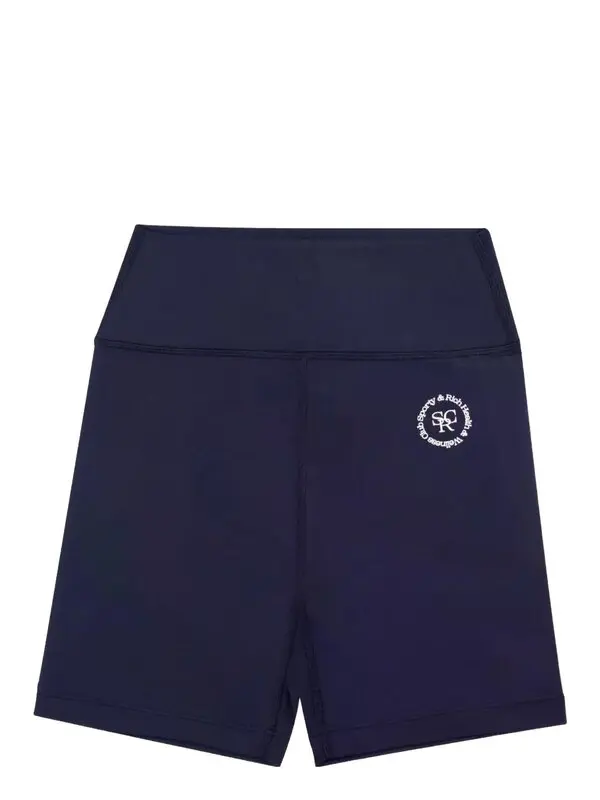 SPORTY & RICH Logo Cycling Shorts - Blue