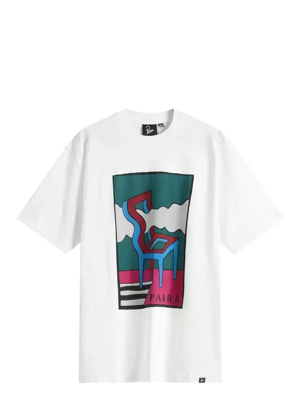 PARRA Smoke Chair Cotton T-shirt - White