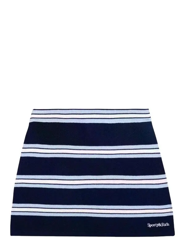 SPORTY & RICH Striped Mini Skirt - Blue