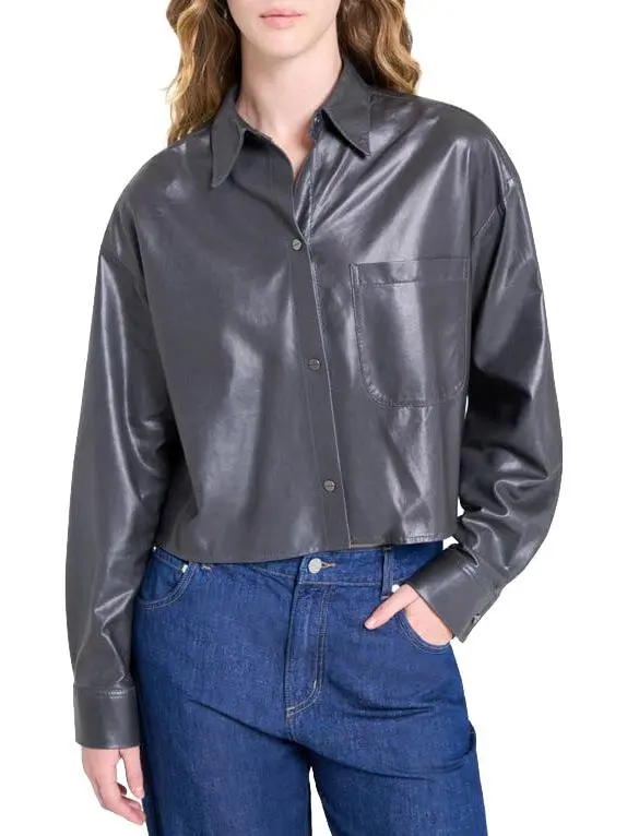 TWP Leather Snap-up Shirt - Urban Chic