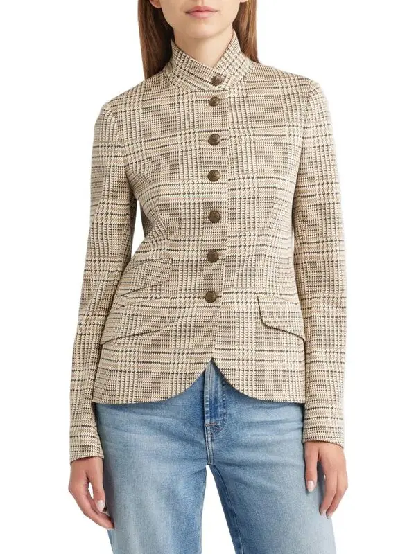 Rag & Bone Slade Glen Plaid Blazer - Tan Multi
