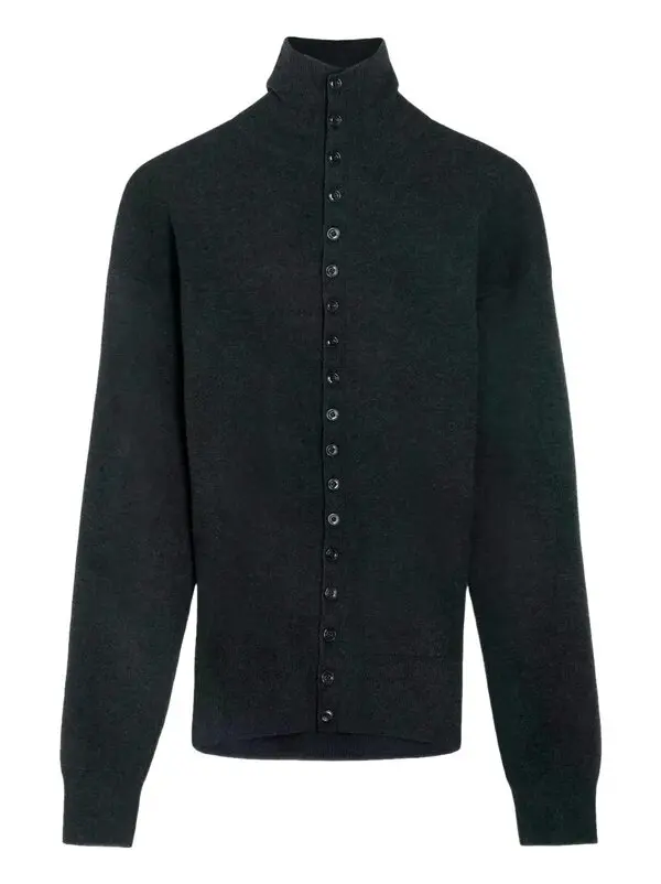 LEMAIRE High-neck Buttoned Cardigan - Grey