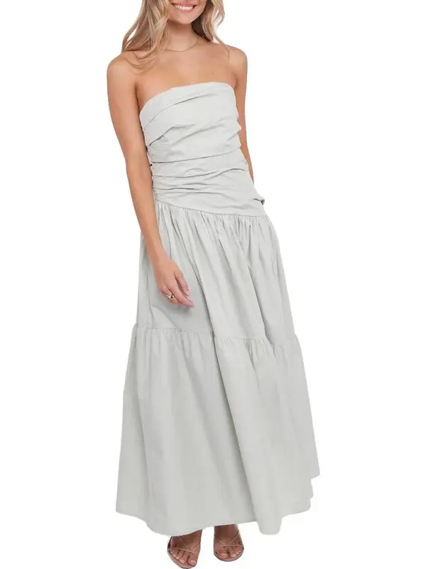 PETAL & PUP Blanche Strapless Maxi Dress - Mint