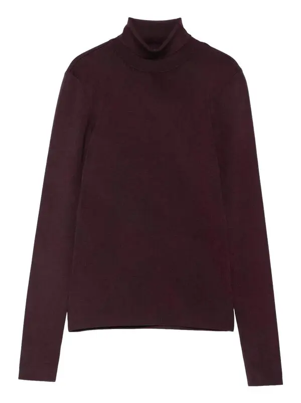 JOSEPH Turtleneck Long Sleeve Sweater - Red