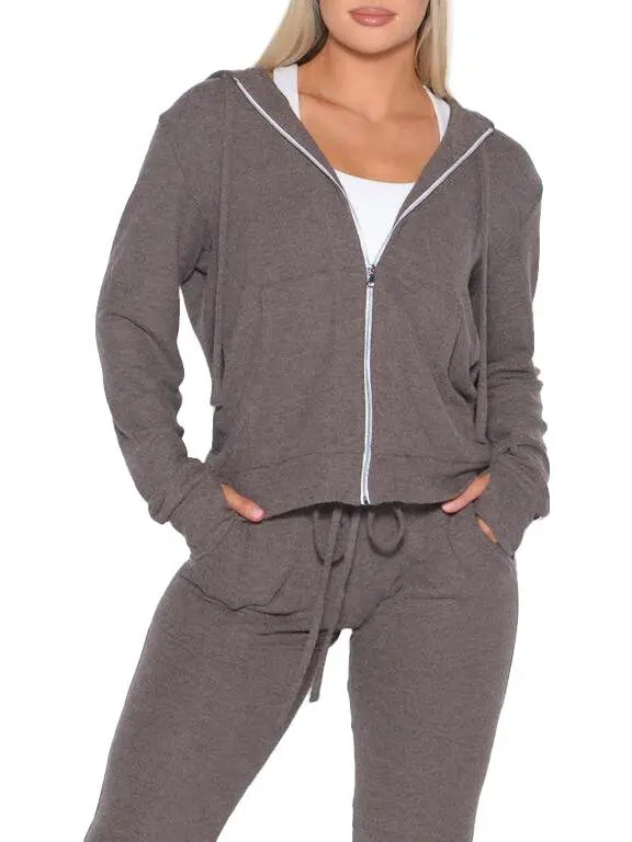 BOMBSHELL SPORTSWEAR Gym Crush Hoodie - Cozy Chocolate