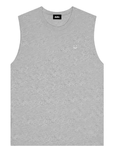 DALIX Lil Smile Muscle Tank - Athletic Heather
