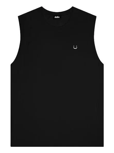 DALIX Lil Smile Muscle Tank - Black