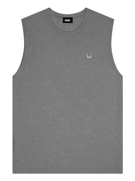 DALIX Lil Smile Muscle Tank - Deep Htr