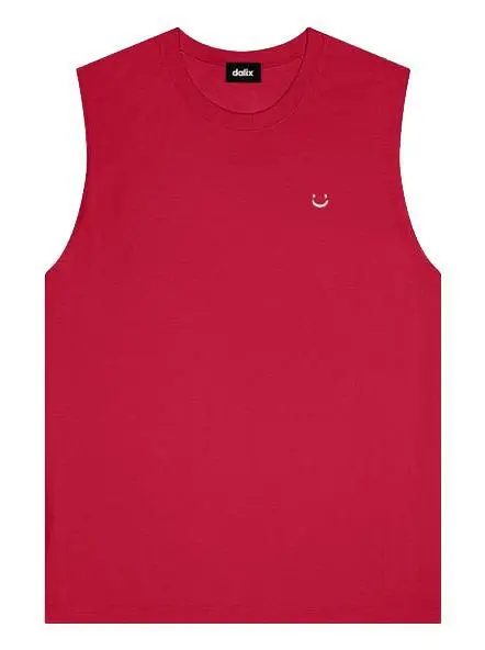 DALIX Sleeveless Muscle Tank - Red