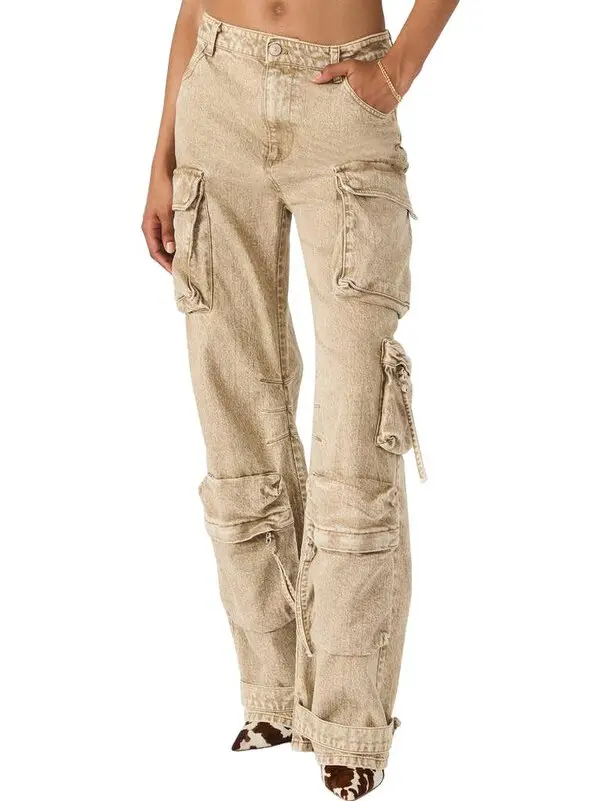 Steve Madden Duo Cargo Pants - Cafe Au Lait